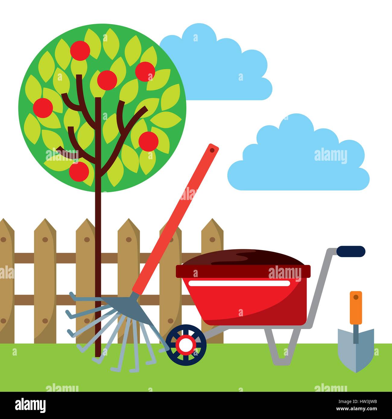 beautiful garden design Stock Vector Image & Art - Alamy