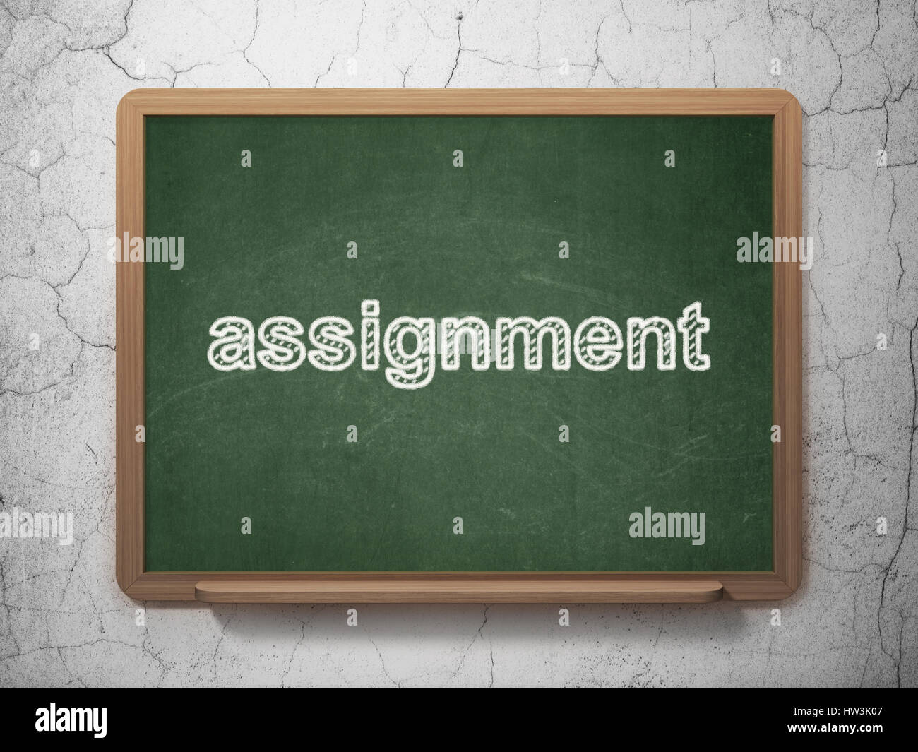 Law concept: Assignment on chalkboard background Stock Photo - Alamy