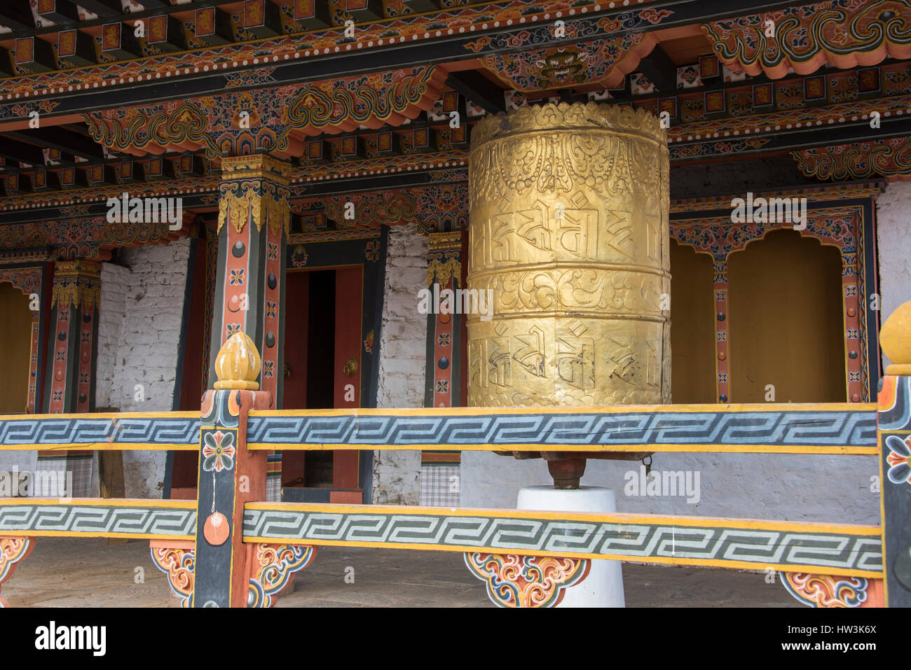Bhutan, Paro, capital of Paro District aka Dzongkhag. Ancient ...