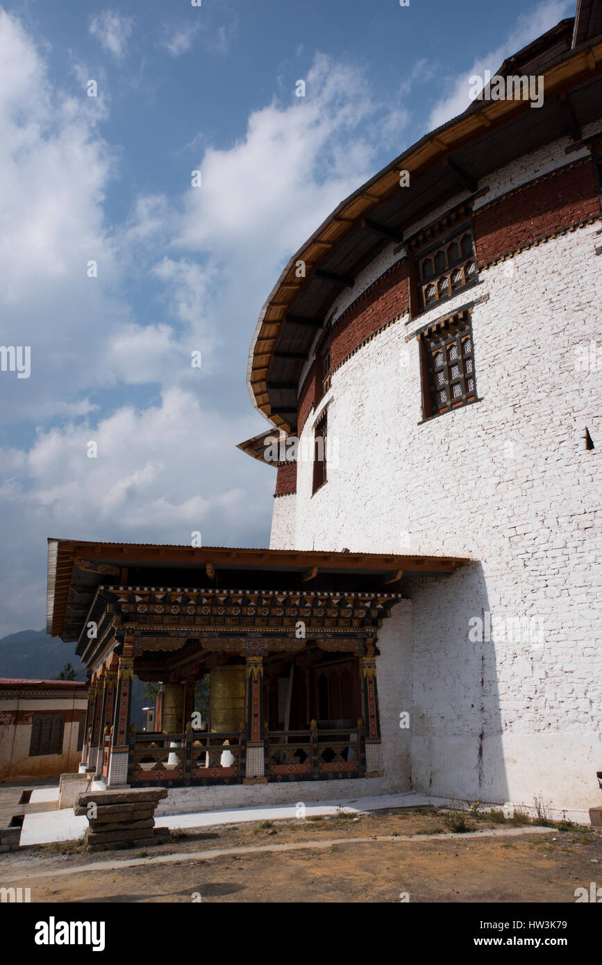Bhutan, Paro, capital of Paro District aka Dzongkhag. Ancient ...