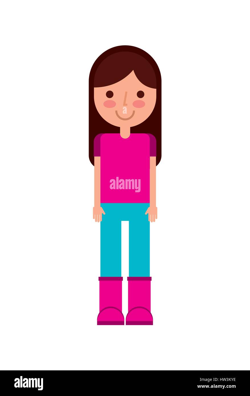 girl cartoon icon Stock Vector Image & Art - Alamy
