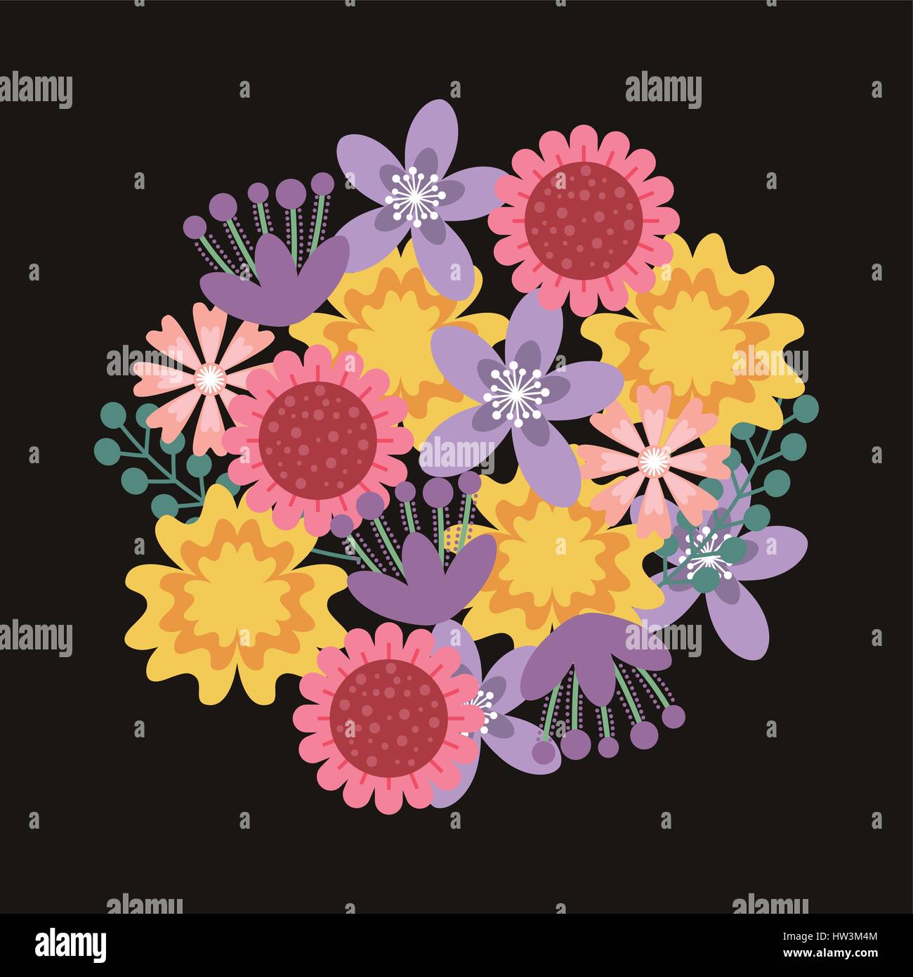 beautiful flowers design Stock Vector Image & Art - Alamy