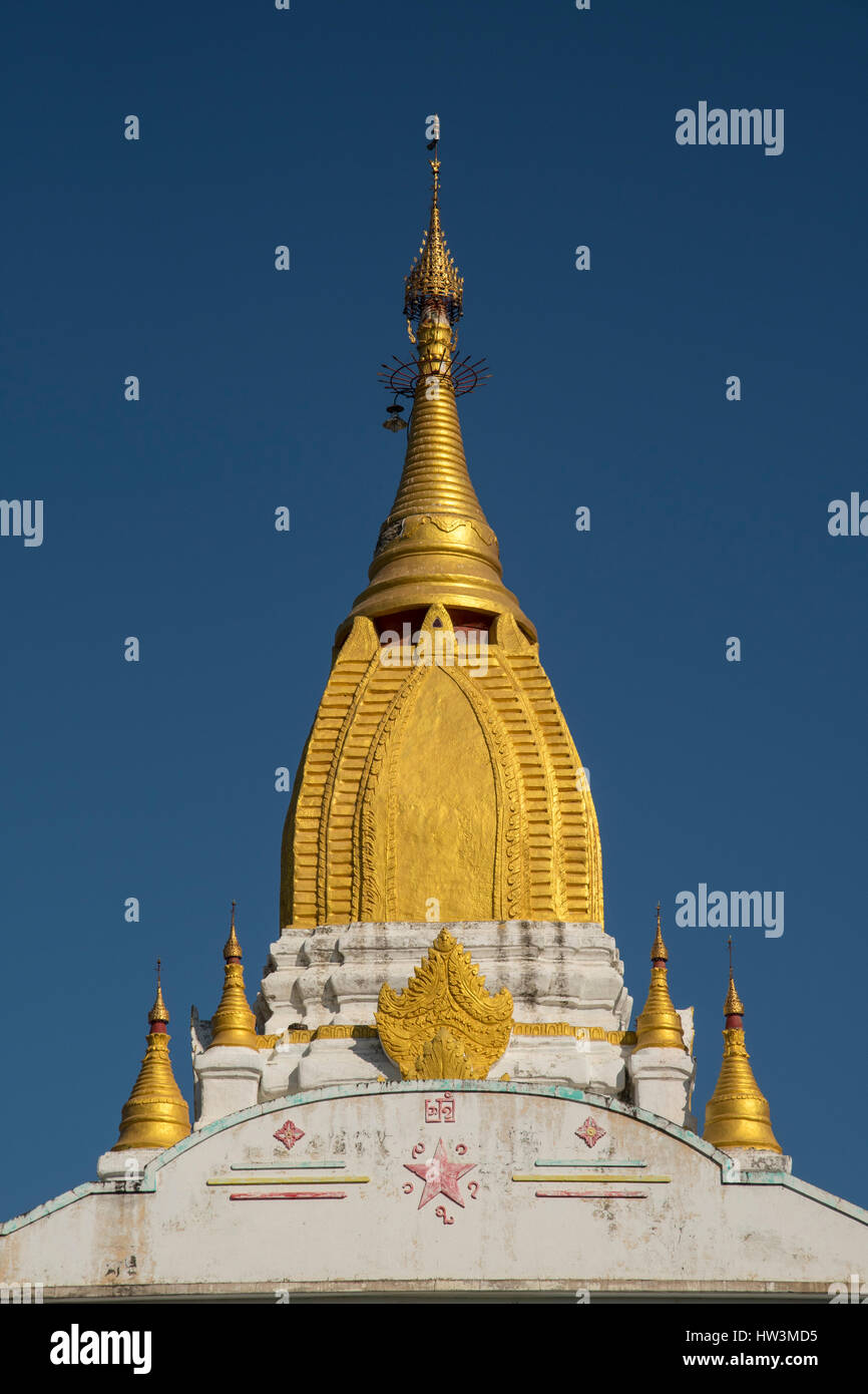 Golden Stupa in Sale, Myanmar Stock Photo - Alamy