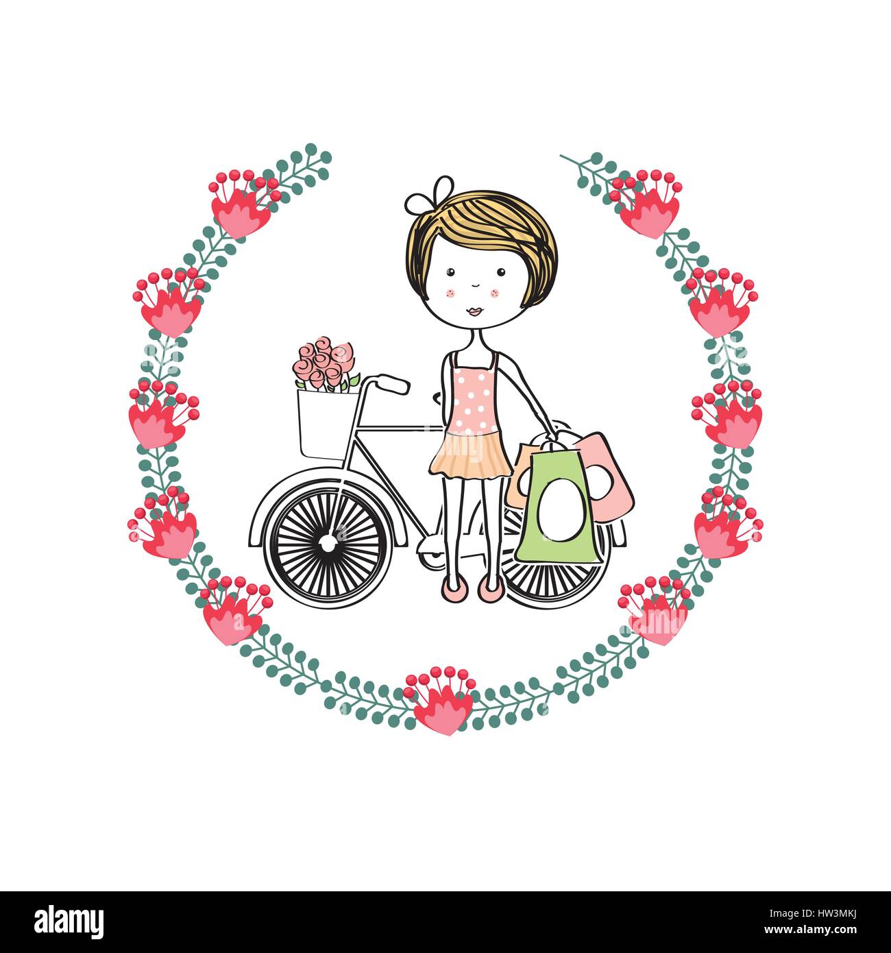 cute girl icon Stock Vector Image & Art - Alamy
