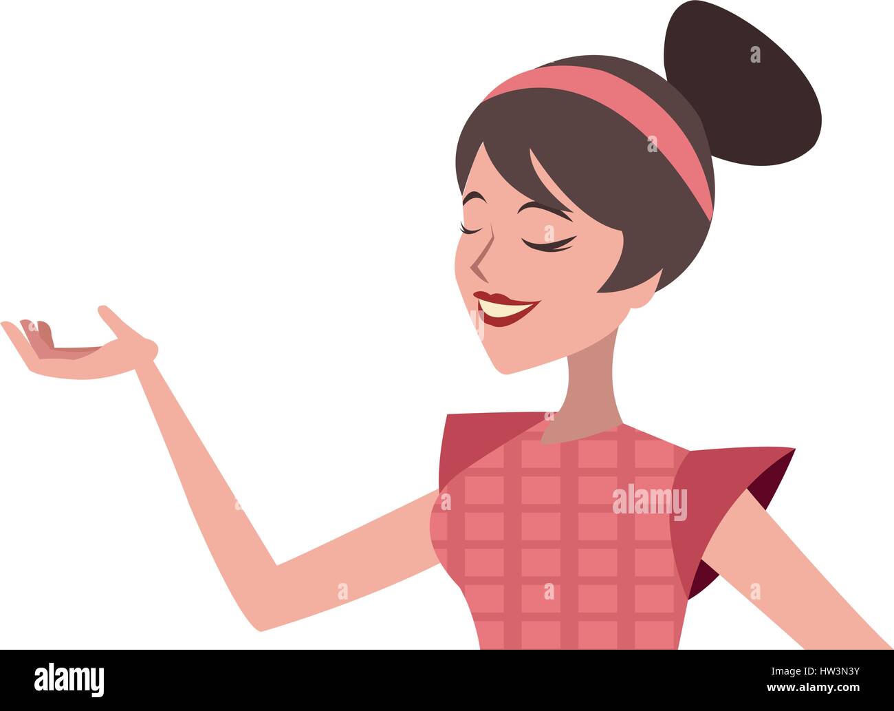 Happy adult woman model Stock Vector Images - Alamy