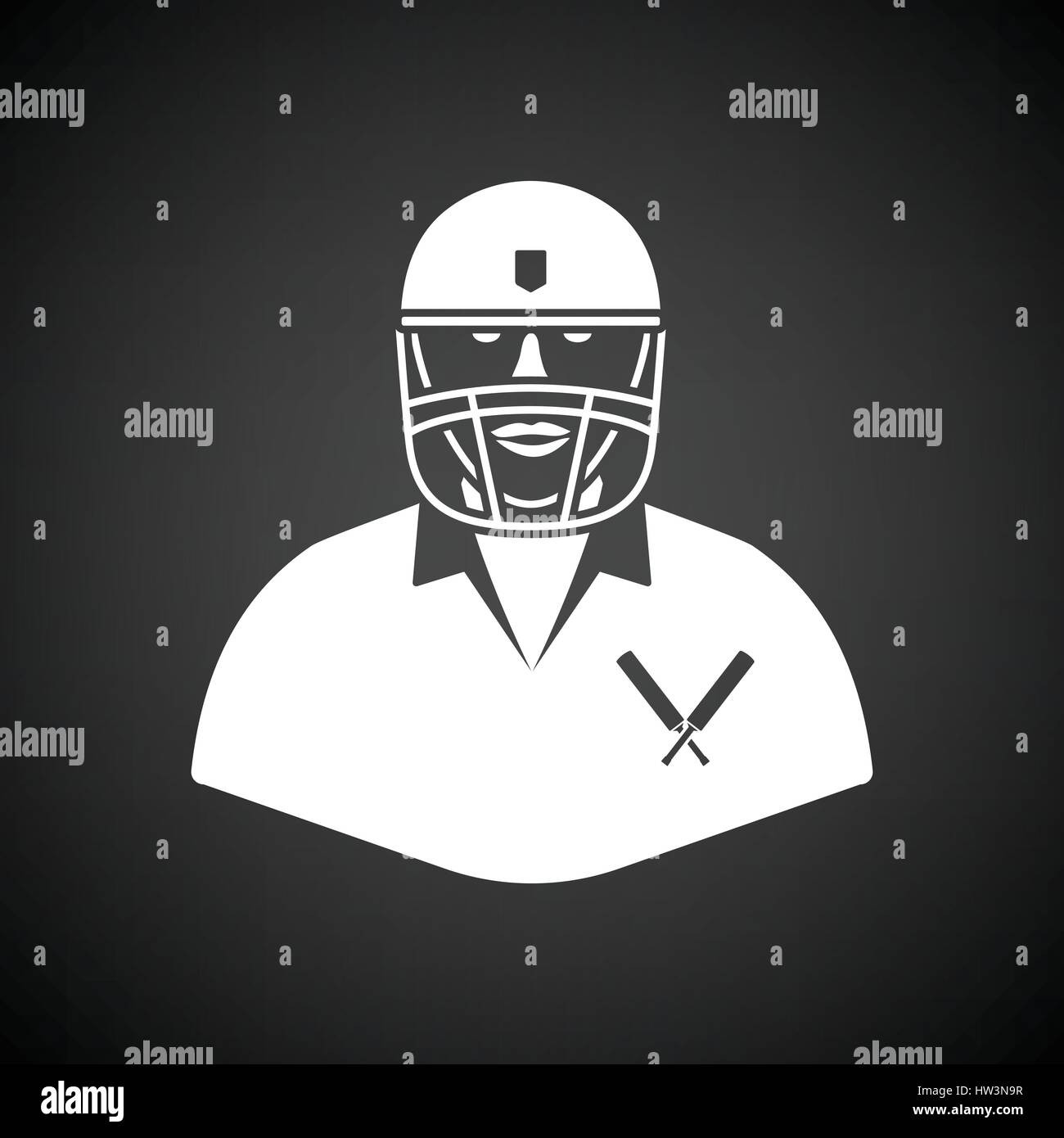 Cricket player icon hi-res stock photography and images - Alamy