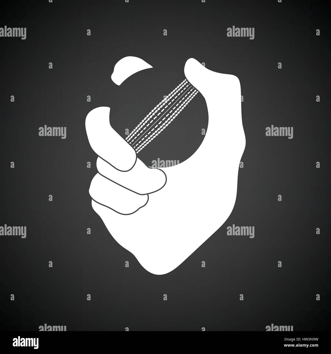 Hand holding cricket ball icon. Black background with white. Vector ...