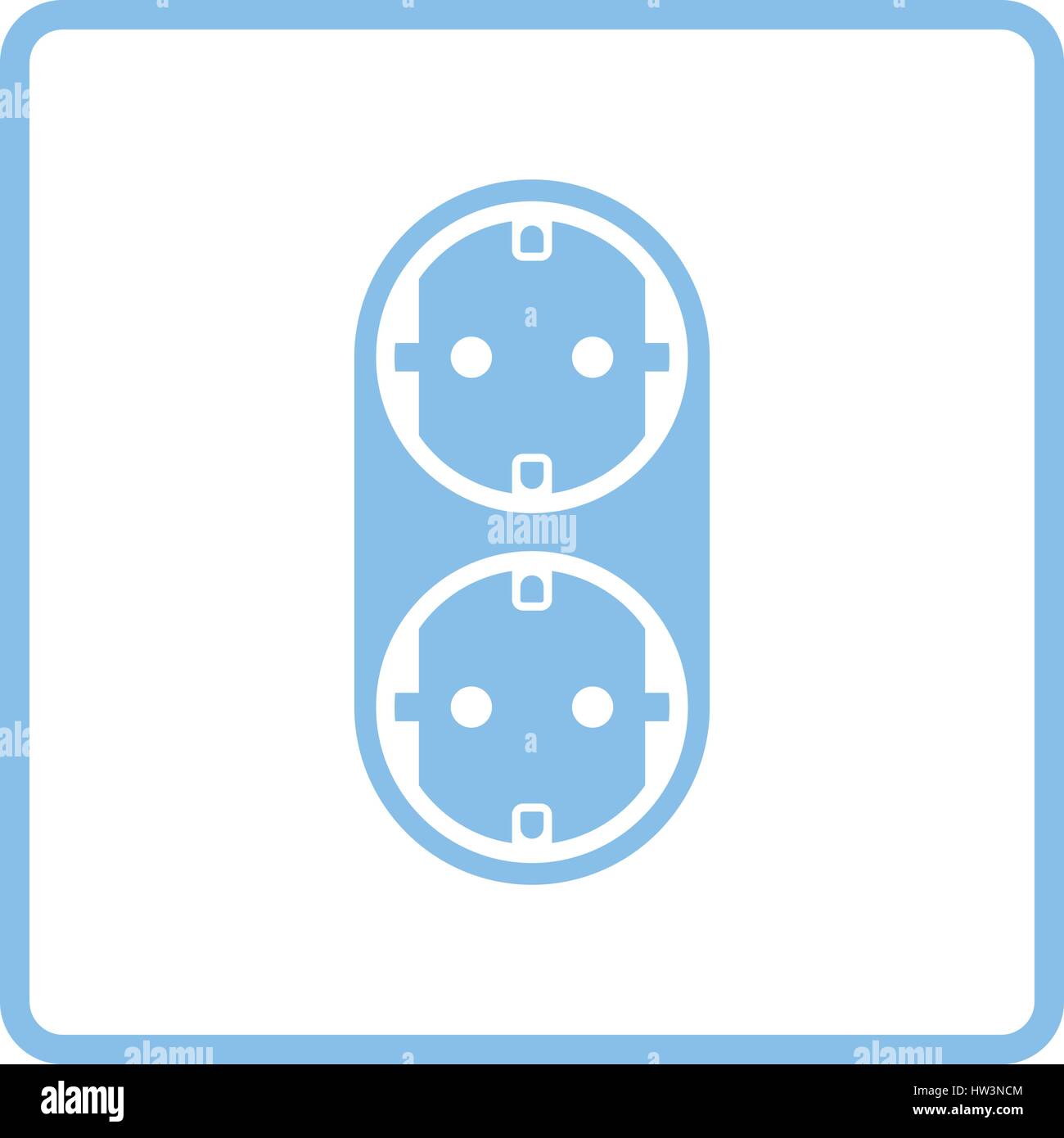 AC splitter icon. Blue frame design. Vector illustration Stock Vector ...