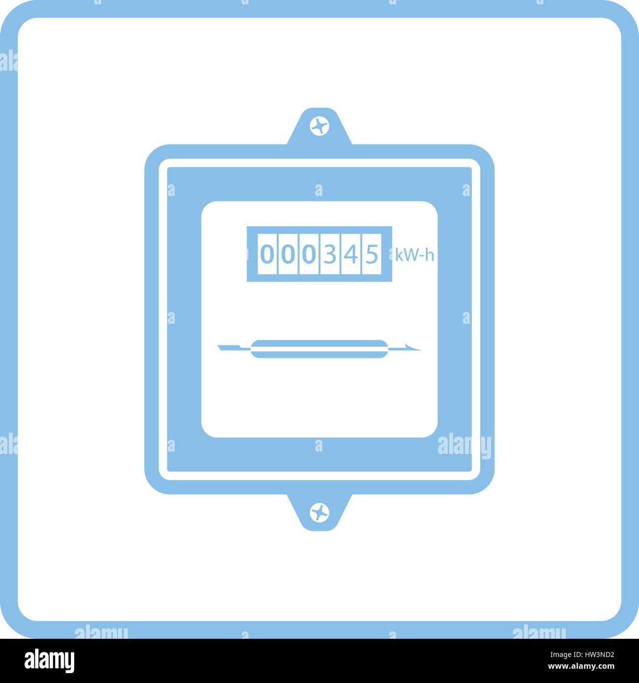 Electric meter icon. Blue frame design. Vector illustration Stock ...