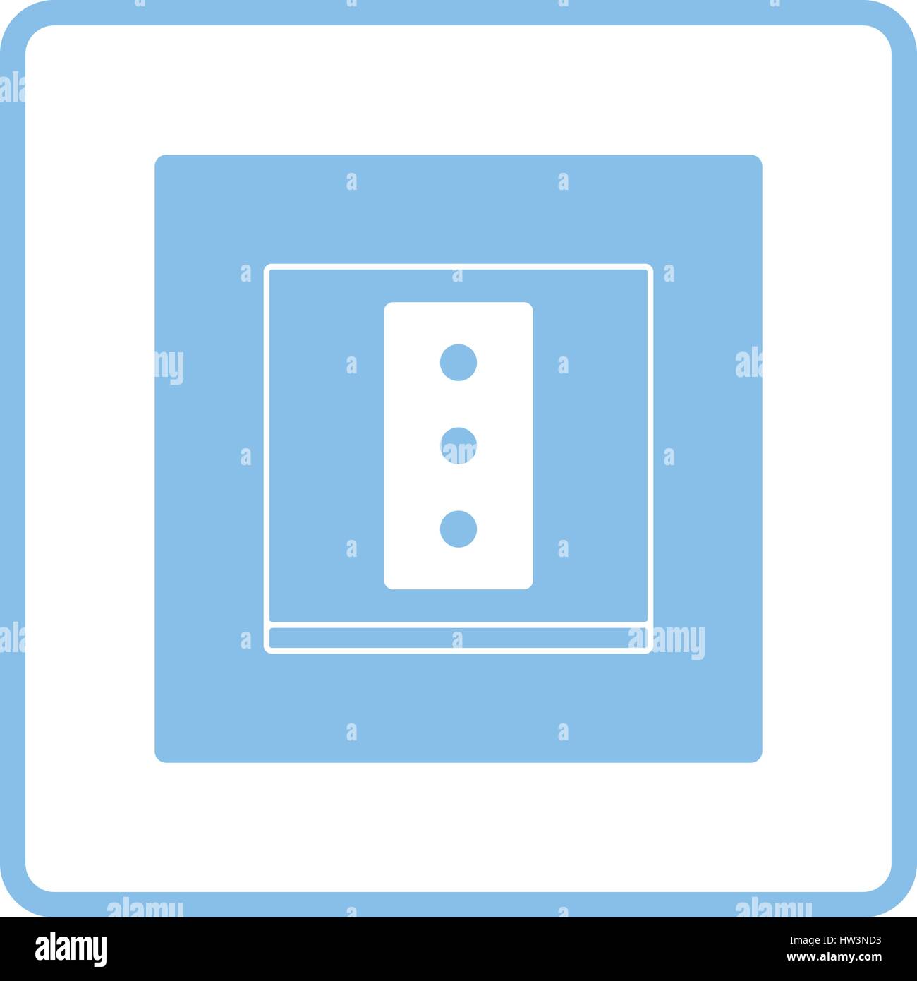 Italy electrical socket icon. Blue frame design. Vector illustration ...