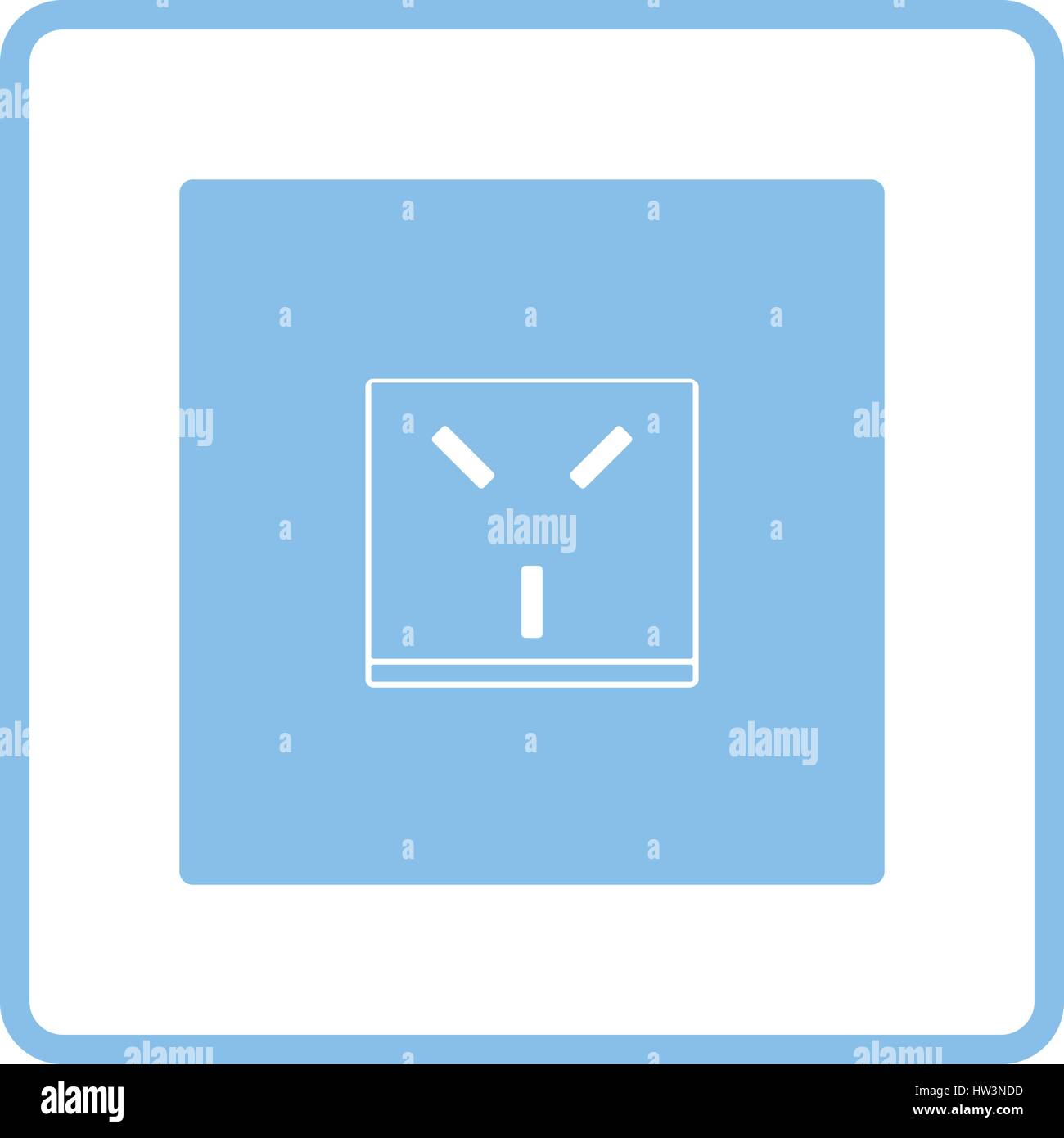 Israel electrical socket icon. Blue frame design. Vector illustration ...