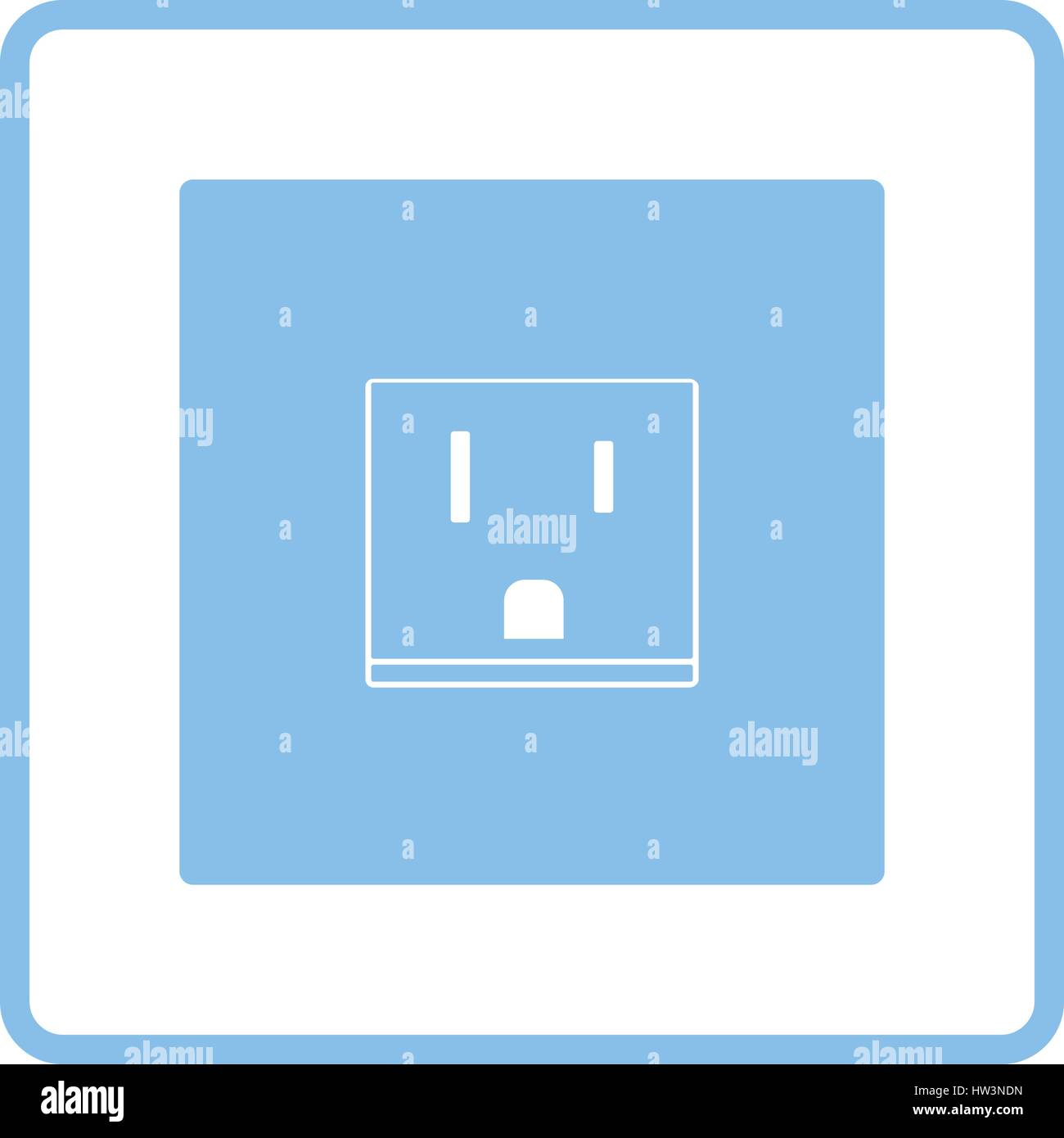 USA electrical socket icon. Blue frame design. Vector illustration ...