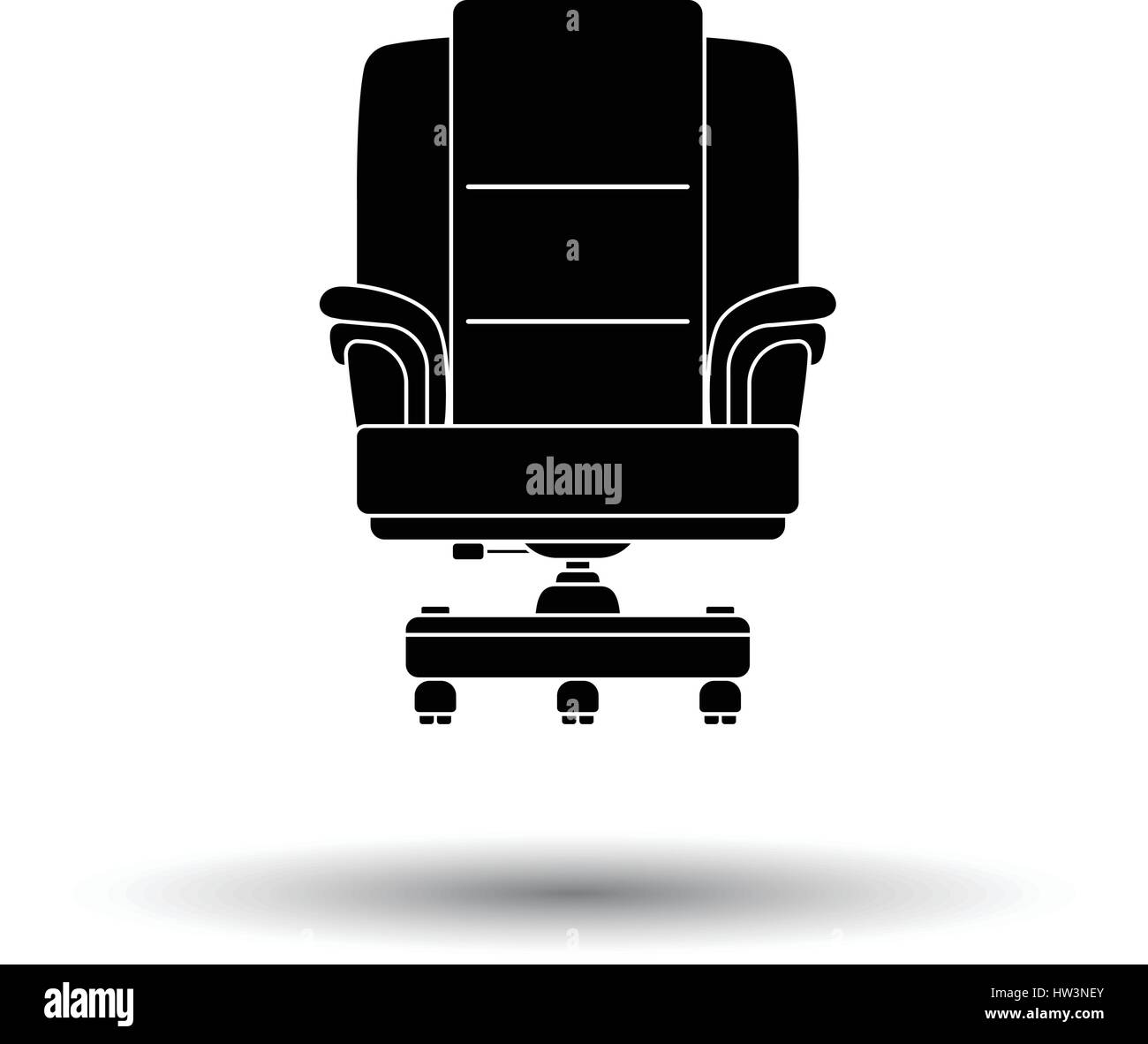 Boss armchair icon. White background with shadow design. Vector ...