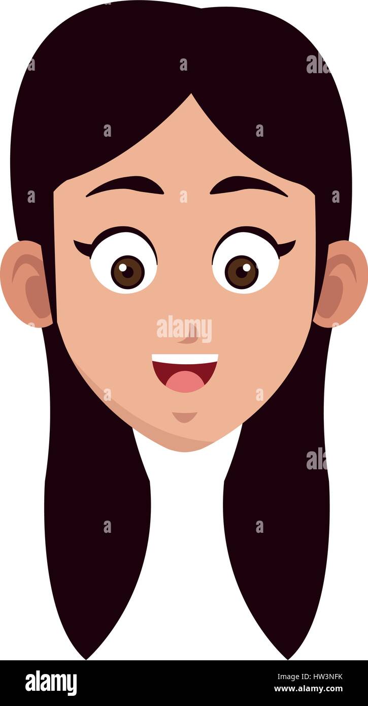 happy girl cartoon icon Stock Vector Image & Art - Alamy