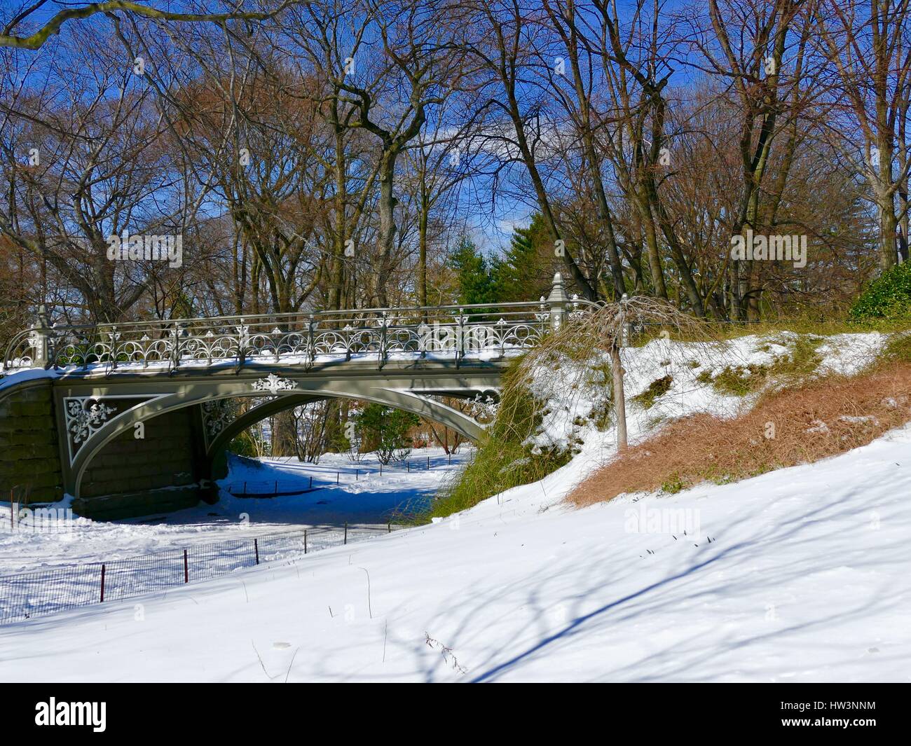 Bridge 24, cast iron foot bridge crossing over the bridle path, Central ...