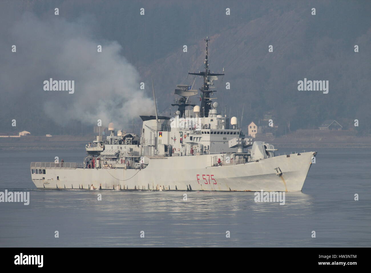 ITS Euro (F575), a Maestrale-class frigate of the Italian Navy, on her ...