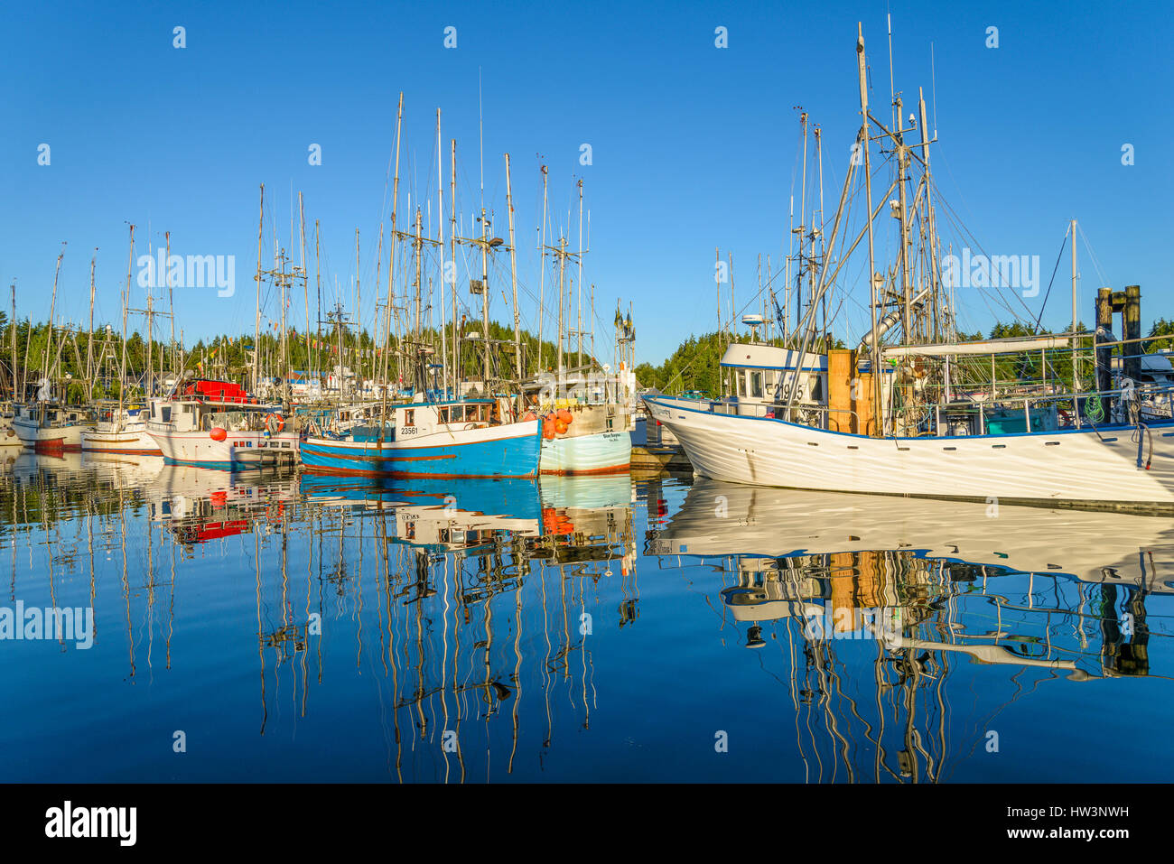 Fishing boats, Ucluelet Harbour, Ucluelet, British Columbia, Canada ...