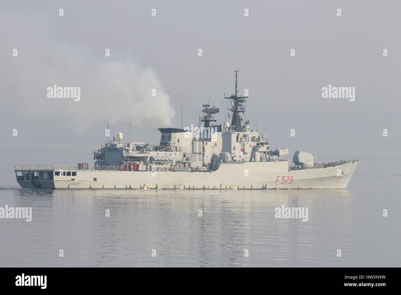 ITS Euro (F575), a Maestrale-class frigate of the Italian Navy, on her ...