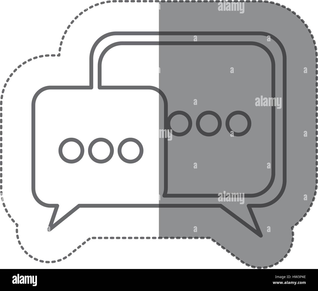 Silhouette bubble dialog box design hi-res stock photography and images ...