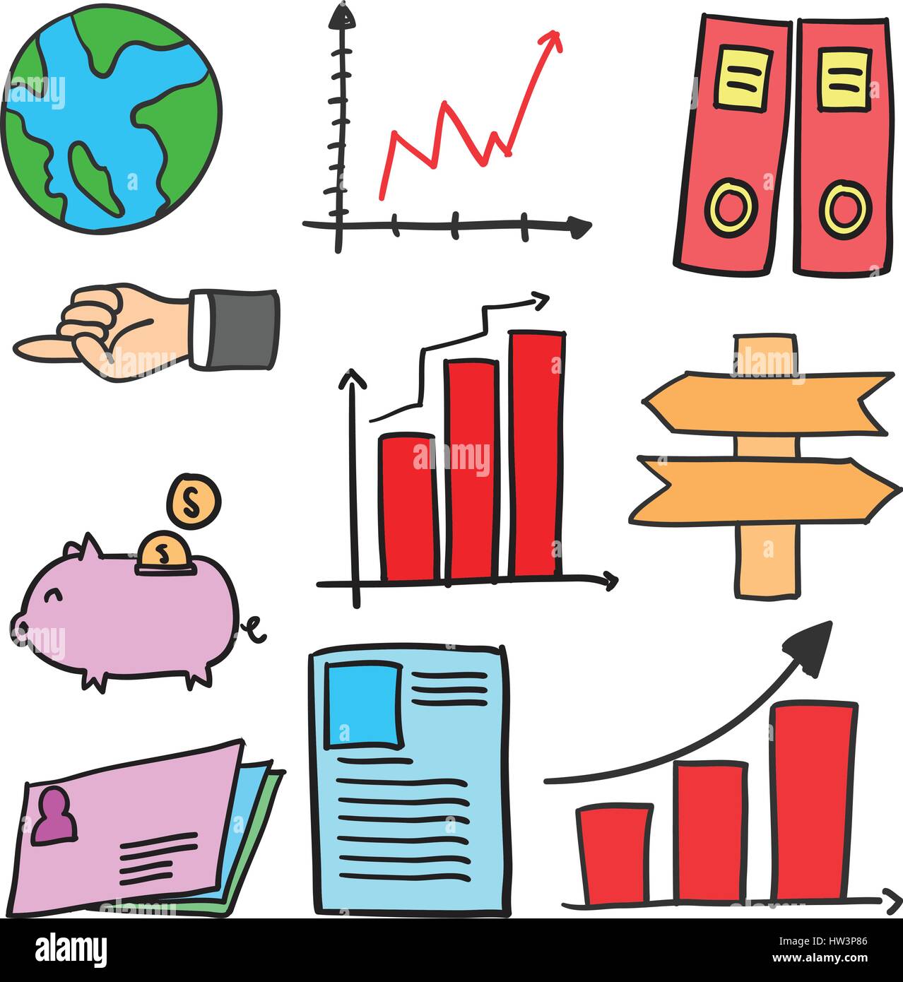 object business various of doodles Stock Vector Image & Art - Alamy