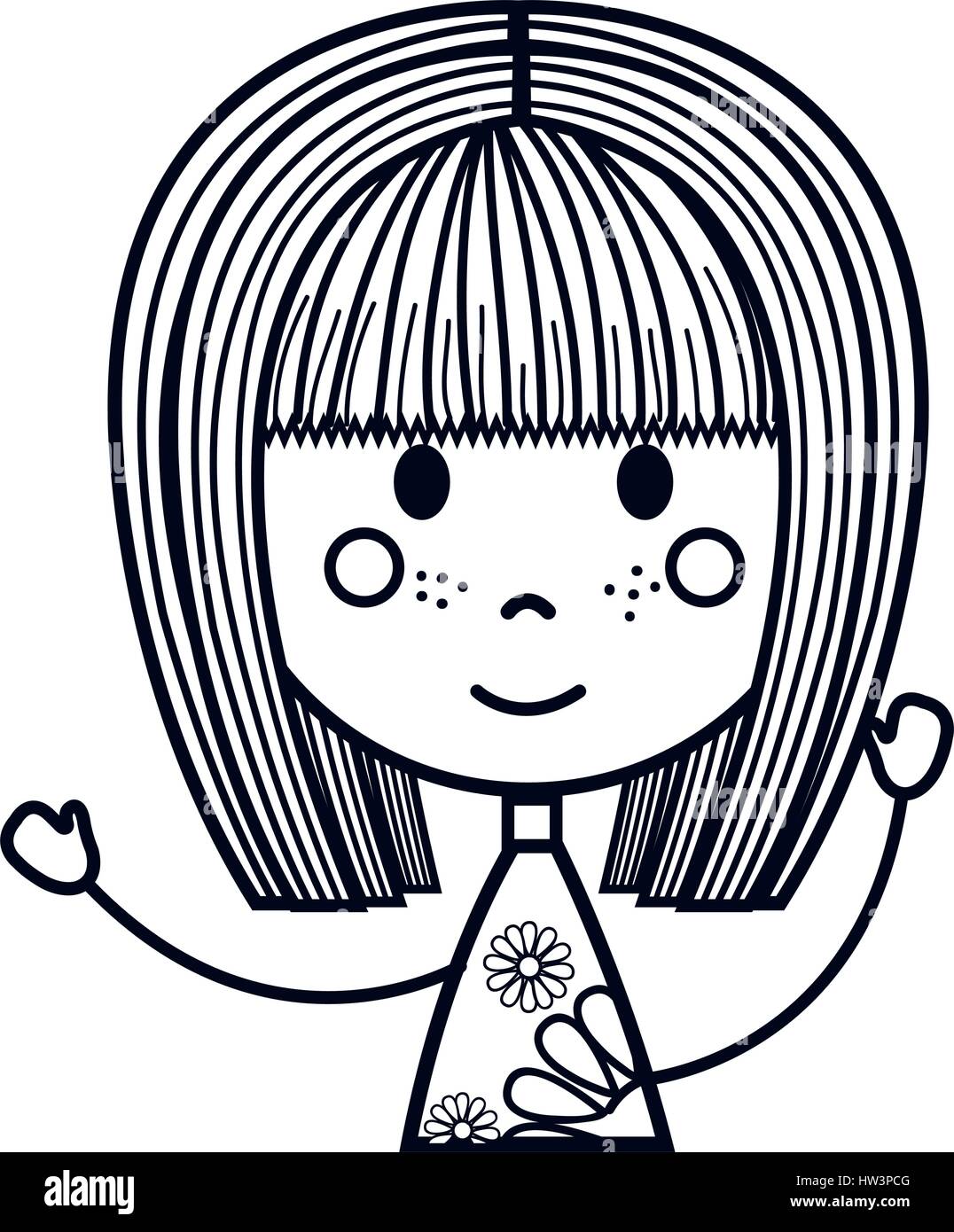 girl cartoon icon Stock Vector Image & Art - Alamy