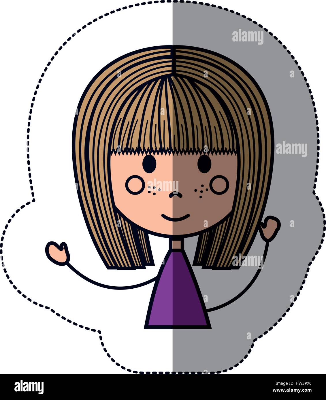 girl cartoon icon Stock Vector Image & Art - Alamy