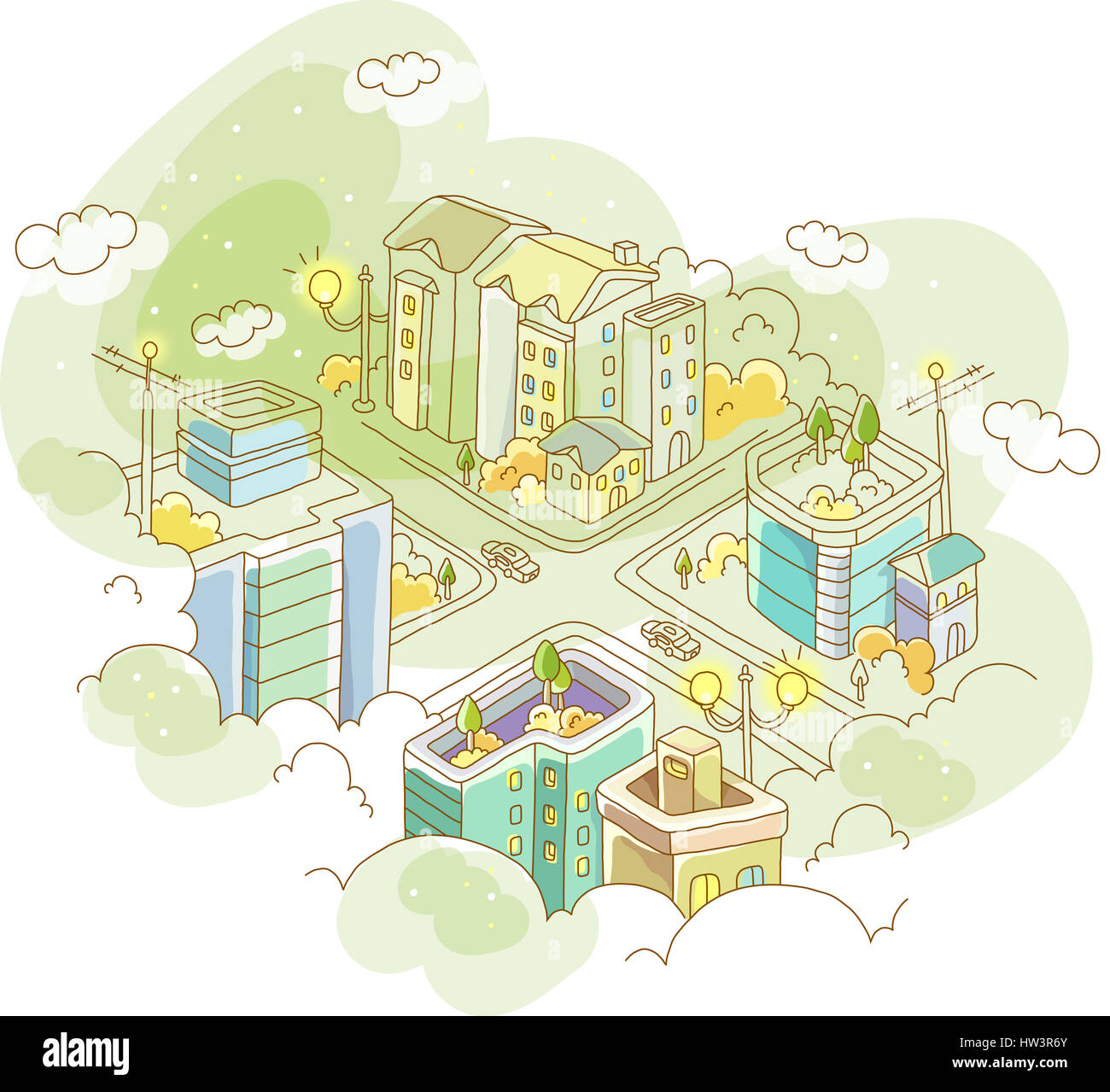 Land And Building Clipart Image