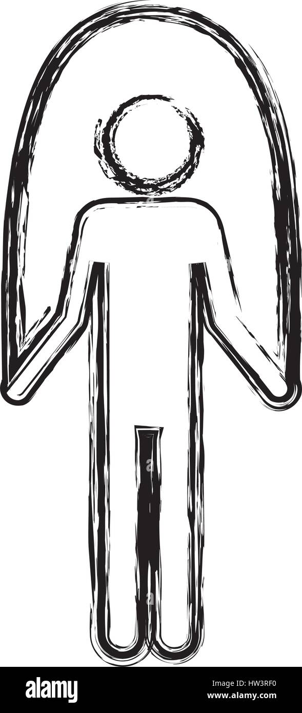 Jumping rope in gym Stock Vector Images - Alamy