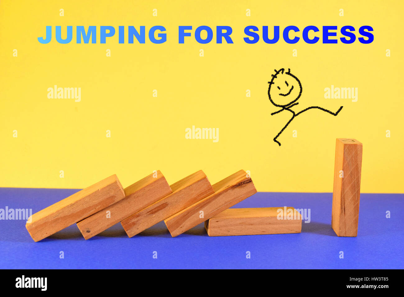 Jumping for success Stock Photo - Alamy