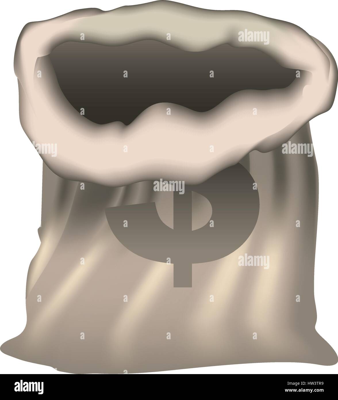 color silhouette with money bag of bank empty Stock Vector Image & Art ...