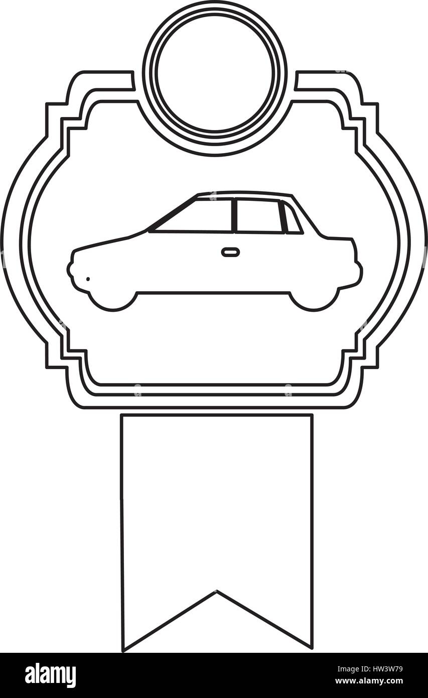 Monochrome contour automobile side Stock Vector Images - Alamy