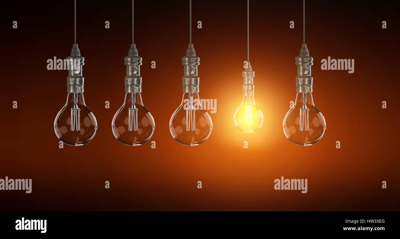 Light bulb lamps. 3D rendering Stock Photo - Alamy