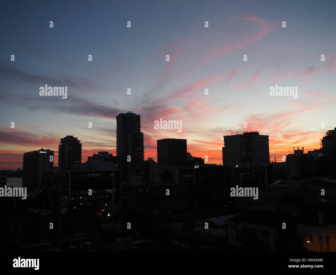 Perth skyline silhouette hi-res stock photography and images - Alamy
