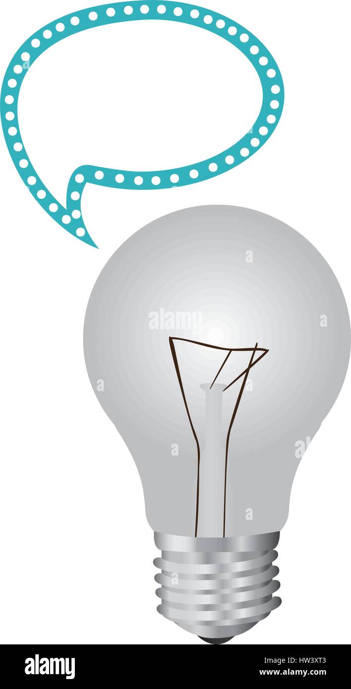 color silhouette of light bulb with bubble speech Stock Vector Image & Art - Alamy