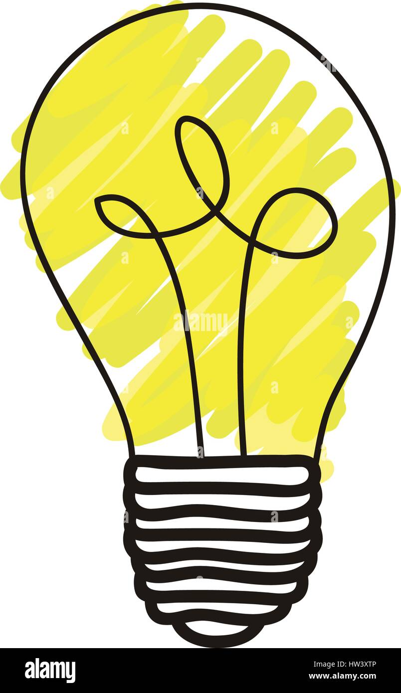 color light bulb hand drawn Stock Vector Image & Art - Alamy