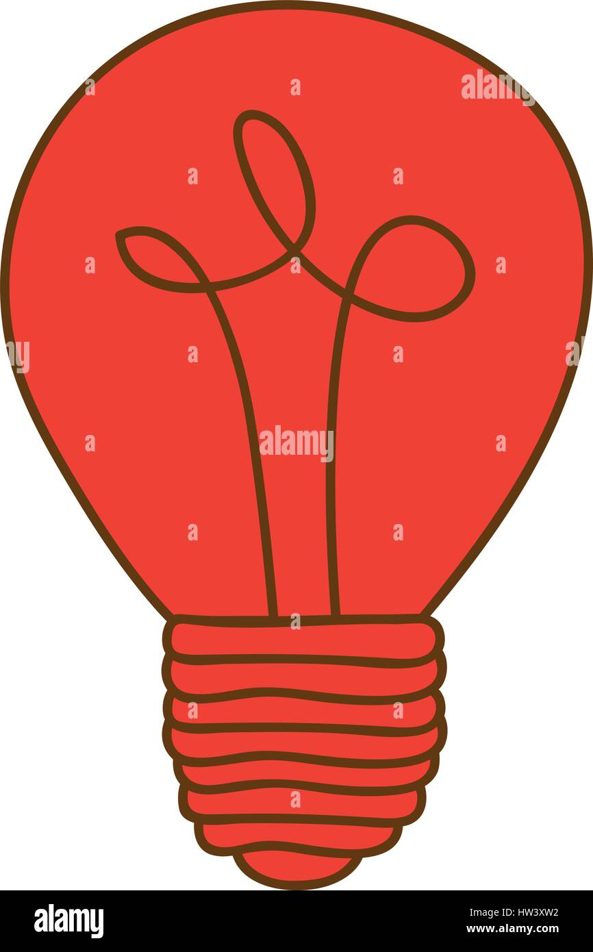 Silhouette red light bulb Stock Vector Images - Alamy