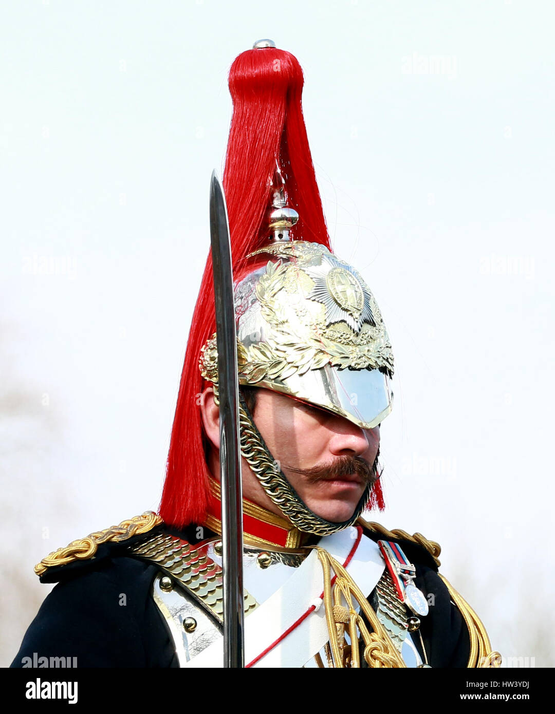 London, UK. 16th Mar, 2017. Members of HM Household Cavalry parade for ...