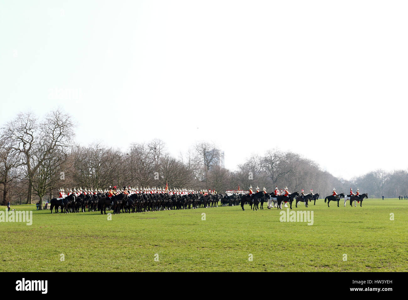 London, UK. 16th Mar, 2017. Members of HM Household Cavalry parade for ...