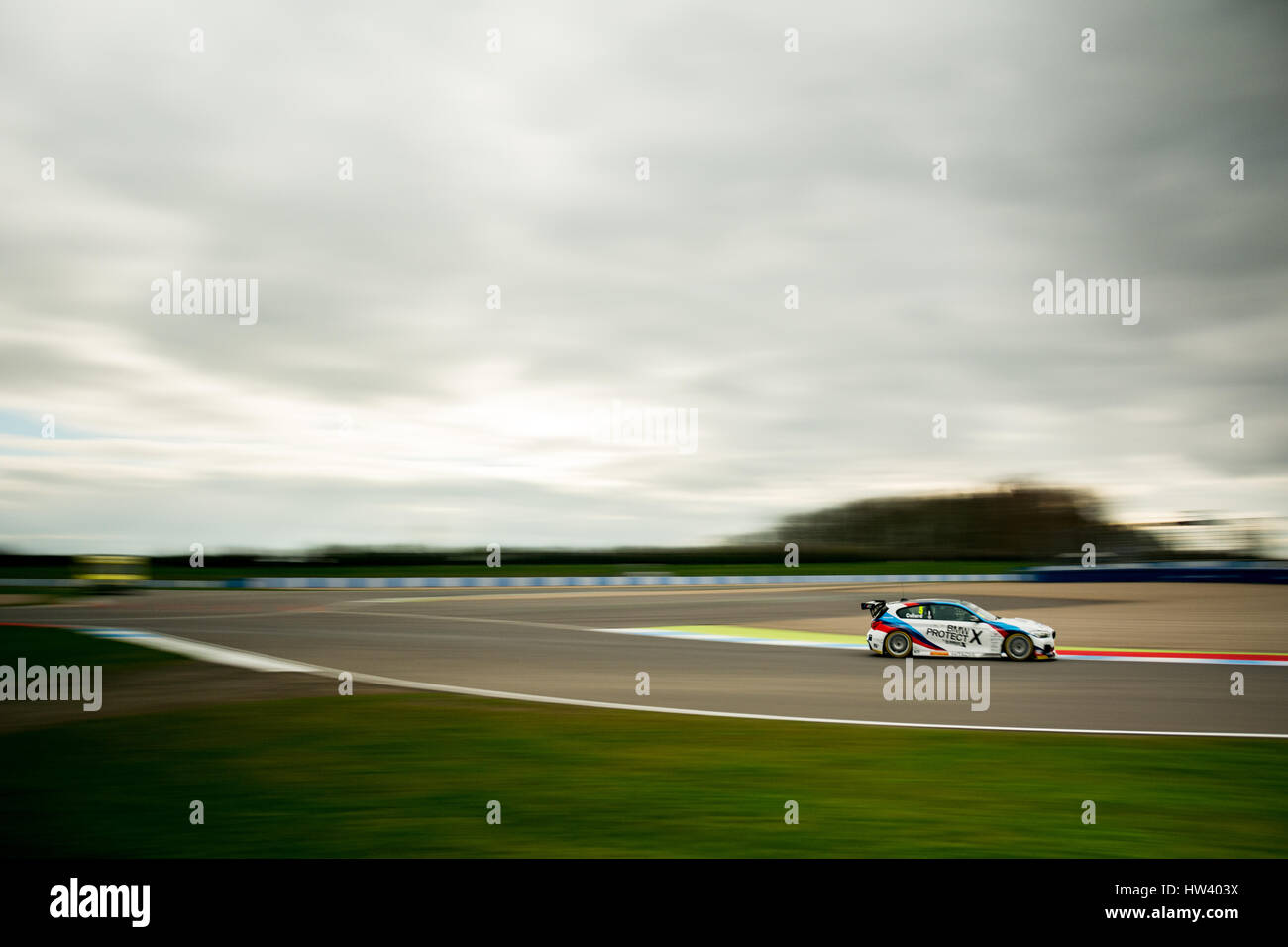 Castle Donington, UK. 16th March, 2017. BTCC racing driver Rob Collard ...