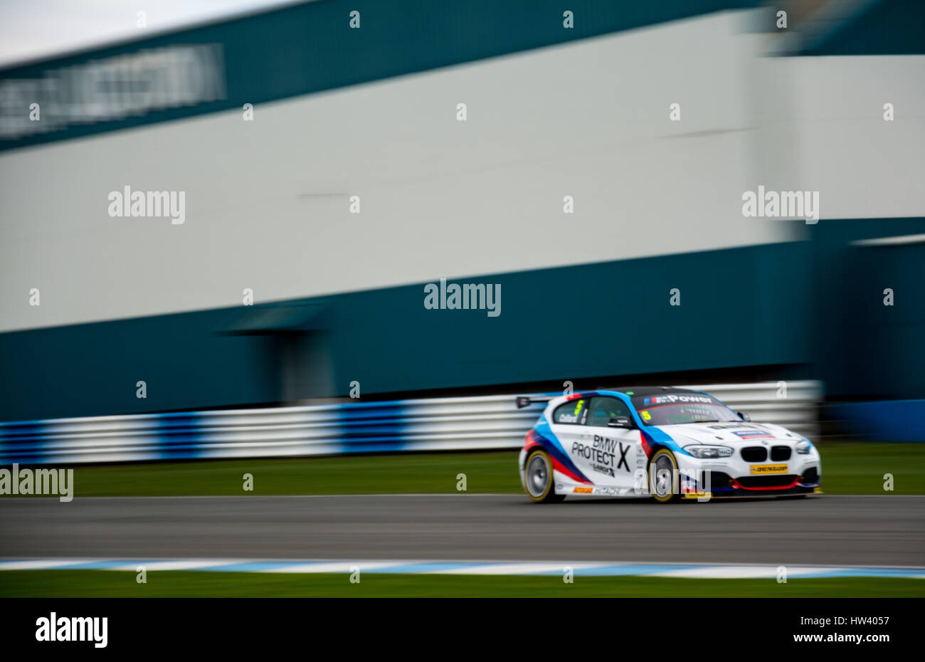 Castle Donington, UK. 16th March, 2017. BTCC racing driver Rob Collard ...