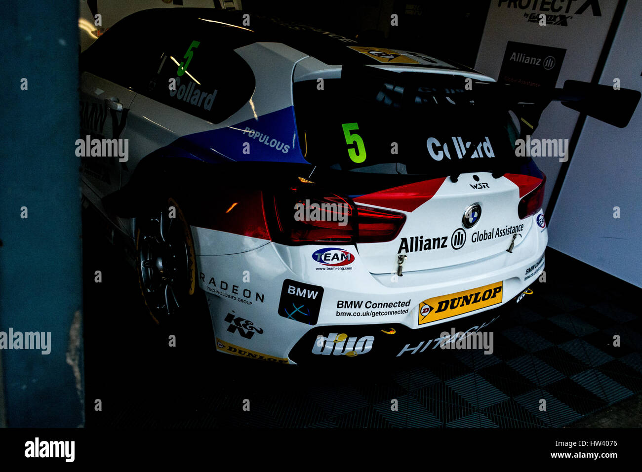 Castle Donington, UK. 16th March, 2017. BTCC racing driver Rob Collard ...