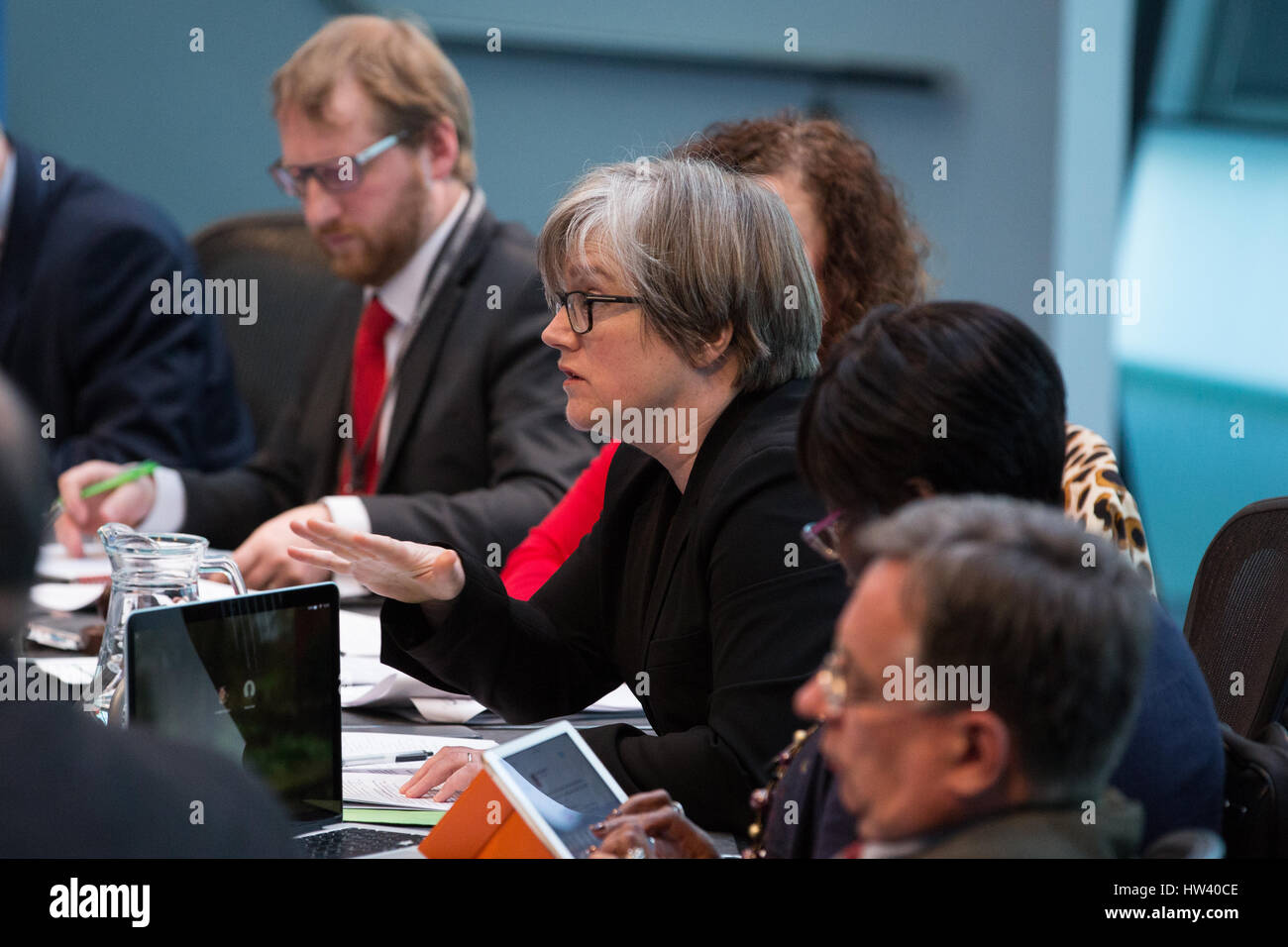 London, UK. 16th March, 2017. Caroline Russell, Green London Assembly ...