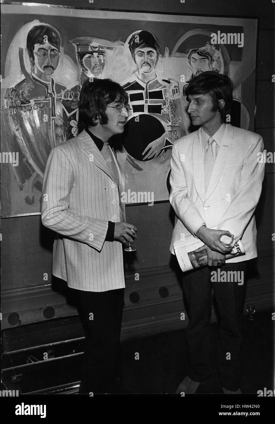 Dec. 12, 1967 - Patron and artist - John Lennon and Jonathan Hague ...