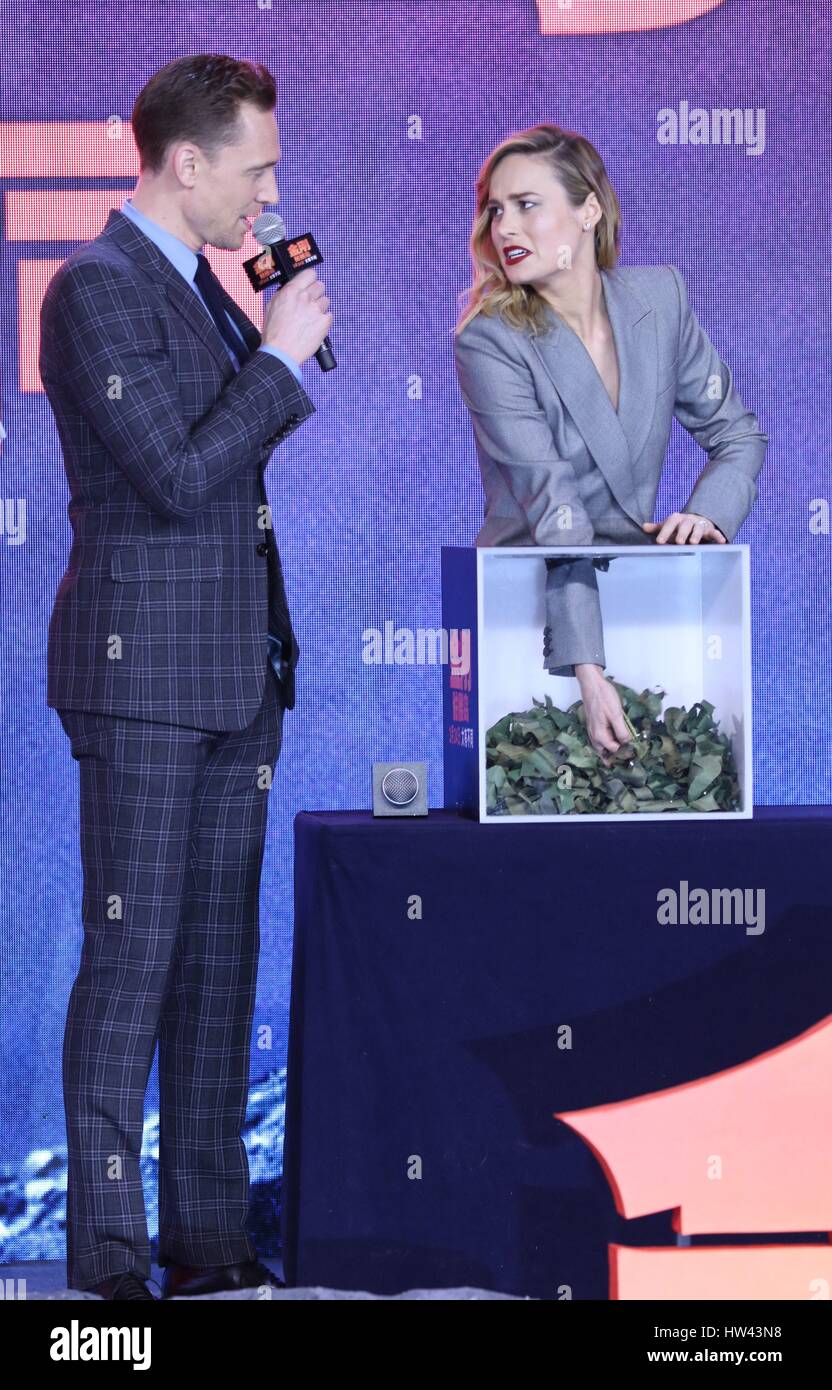 Beijing, China. 16th Mar, 2017. Tom Hiddleston, Samuel Jackson, Brie ...