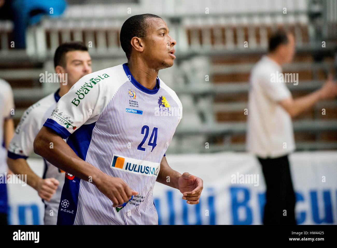 March 15, 2017: Jonte Flowers #24 of BC SCM Timisoara during the LNBM ...