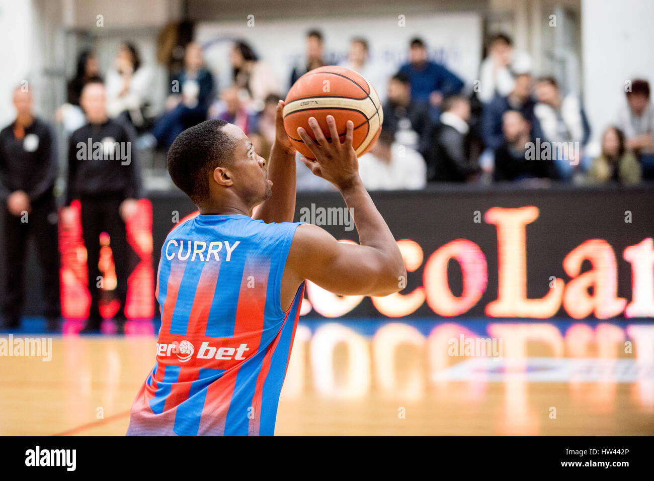 March 15, 2017: Morris Curry #7 of Steaua CSM EximBank Bucharest during ...