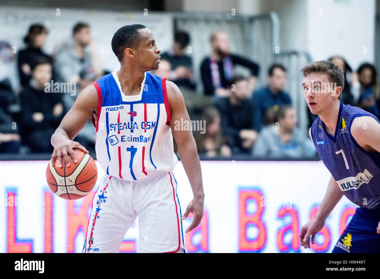 March 15, 2017: Morris Curry #7 of Steaua CSM EximBank Bucharest L and ...