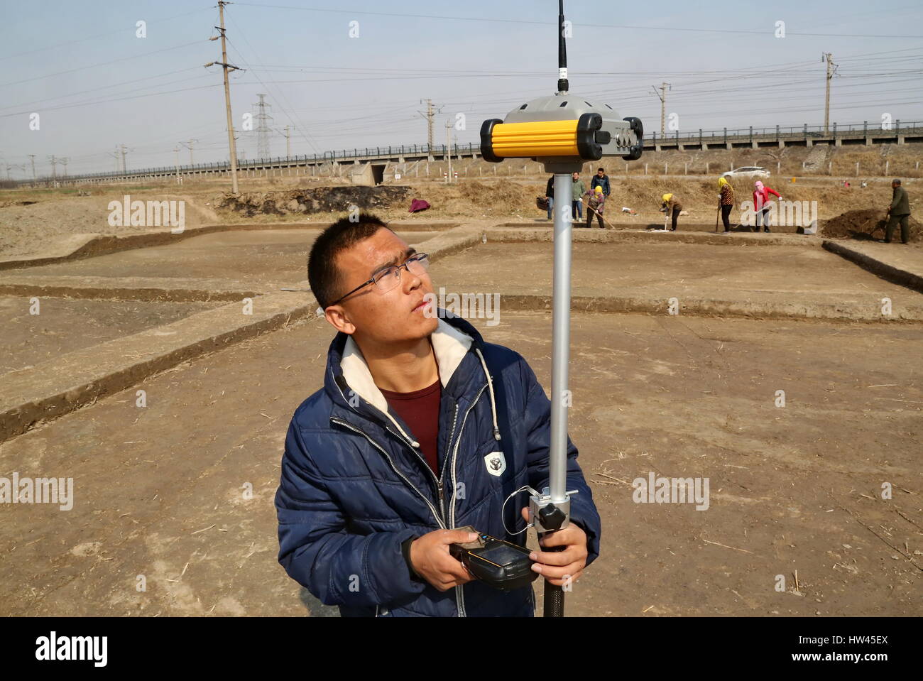 Shijiazhuang, China's Hebei Province. 17th Mar, 2017. An archaeologist ...