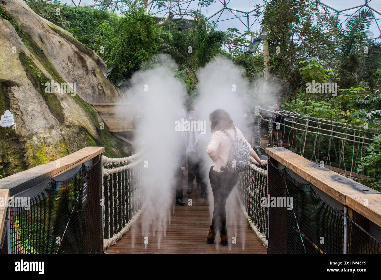Eden Project, Cornwall, UK. 17th March 2017. Year 8 pupils from Penrice ...