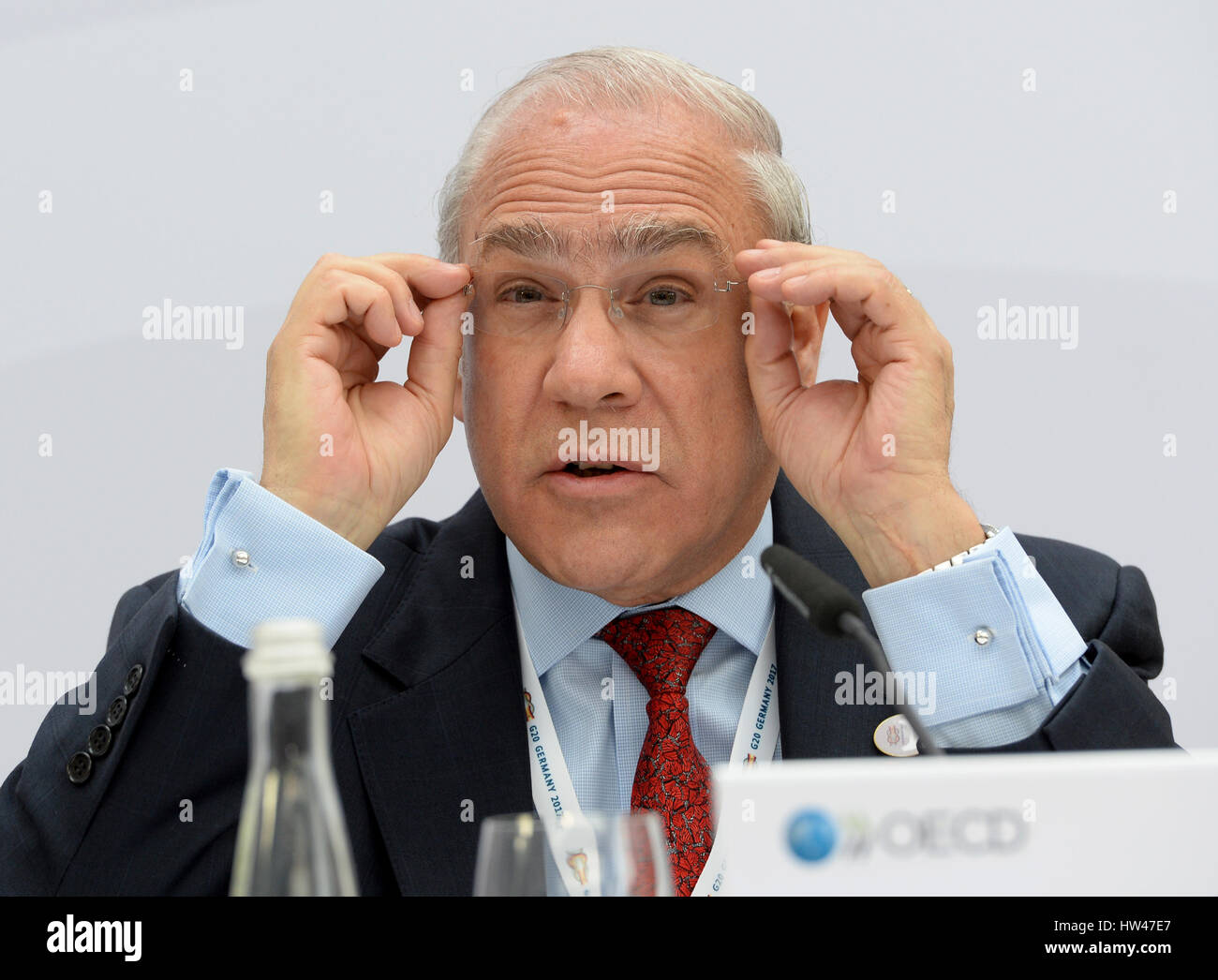 Baden-Baden, Germany. 17th Mar, 2017. OECD general secretary Angel ...